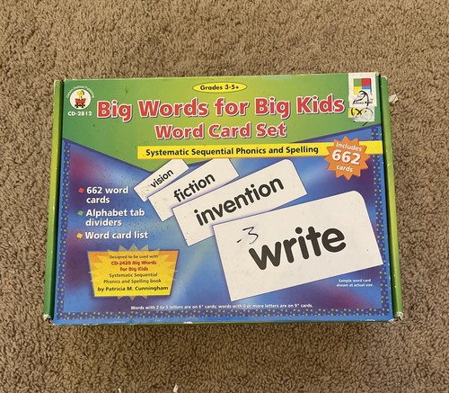 Big Words For Big Kids Word Card Set 662 pcs Grades 3-5+ Spelling ...