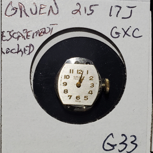GRUEN LADIES WRIST WATCH MOVEMENT 17J 215 GXC G33 | eBay