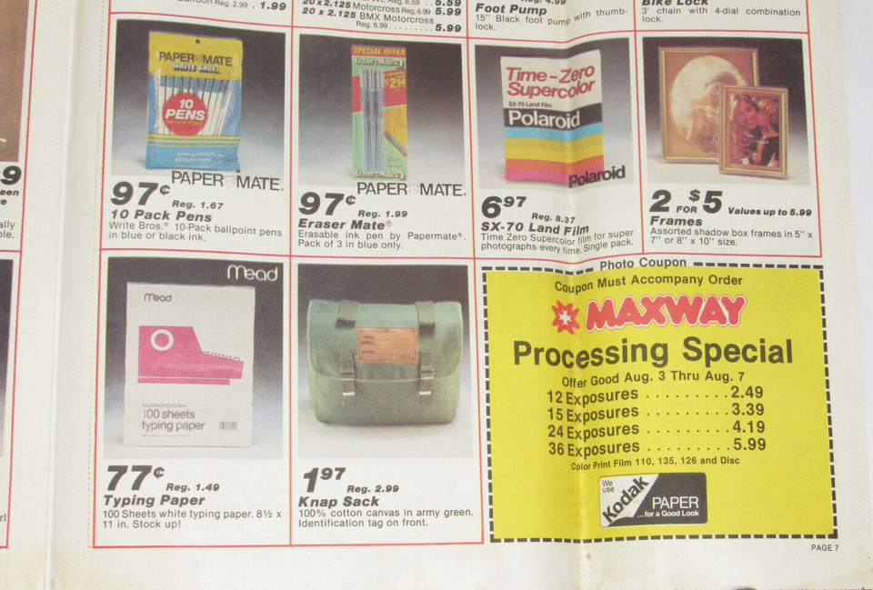 VTG 1983 MAXWAY DEPARTMENT STORE ADVERTISING FLYER! BACK-TO SCHOOL ...