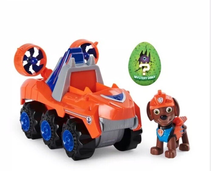 PAW Patrol, Dino Rescue Zuma Deluxe Rev Up Vehicle with Mystery Figure ...