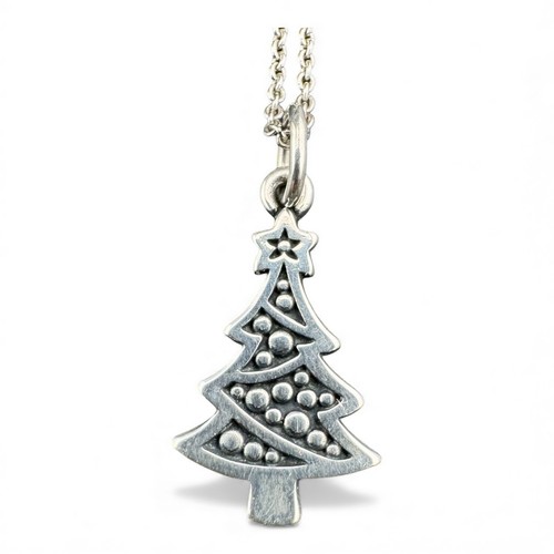 Festive 925 James Avery Christmas Tree Charm On JA 925 Chain Necklace ...