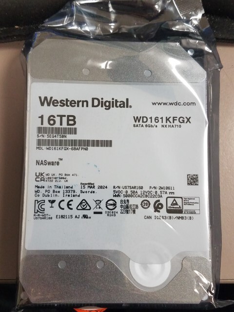 Western Digital HD WD161KFGX 16TB 3.5" 7200rpm SATA WD Red Pro NAS ...