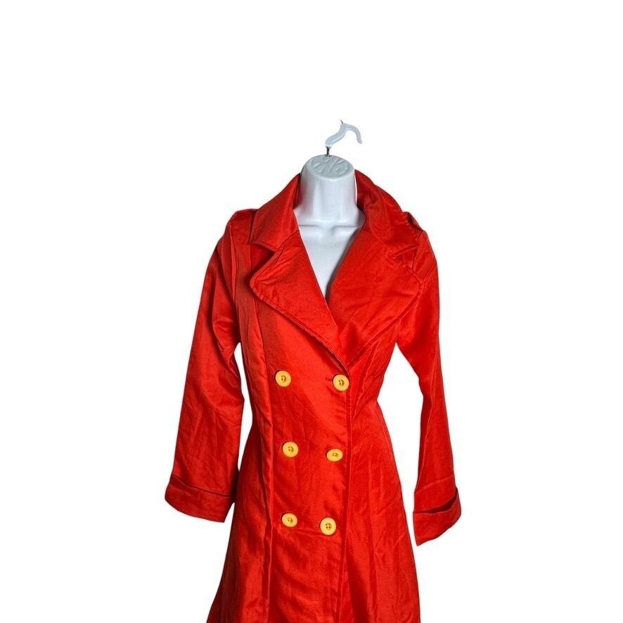 where in the World is Camen San Diego Red Trench Coat womens size small NWT | eBay
