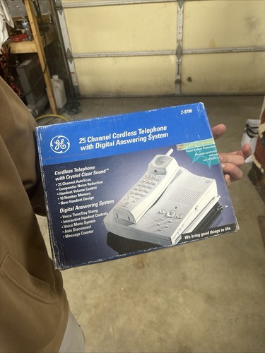 NEW Vintage GE Cordless Phone + Answering Machine 25 Channel Cordless ...