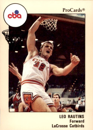 1989-90 ProCards CBA 161 La Crosse Catbirds Leo Rautins Syracuse ...