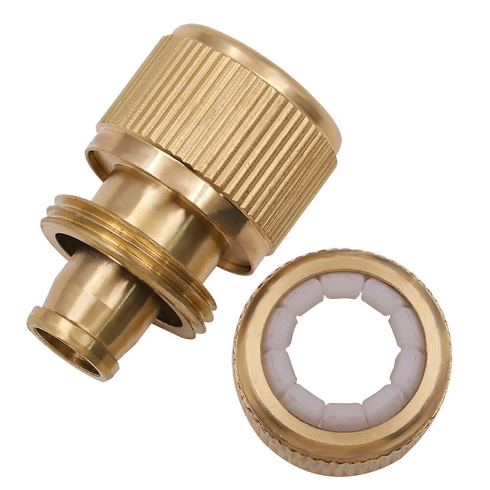 4-point Quick Connector Aluminum Copper-plated Water Hose Nozzle Garden ...