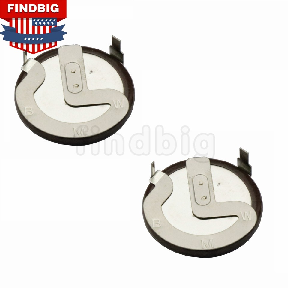 2Pcs Remote Key Fob Rechargeable Battery VL2020 3V for BMW E39 E46 E60 ...