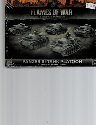 Flames of War German Panzer III Tank Platoon WWII Late War | eBay