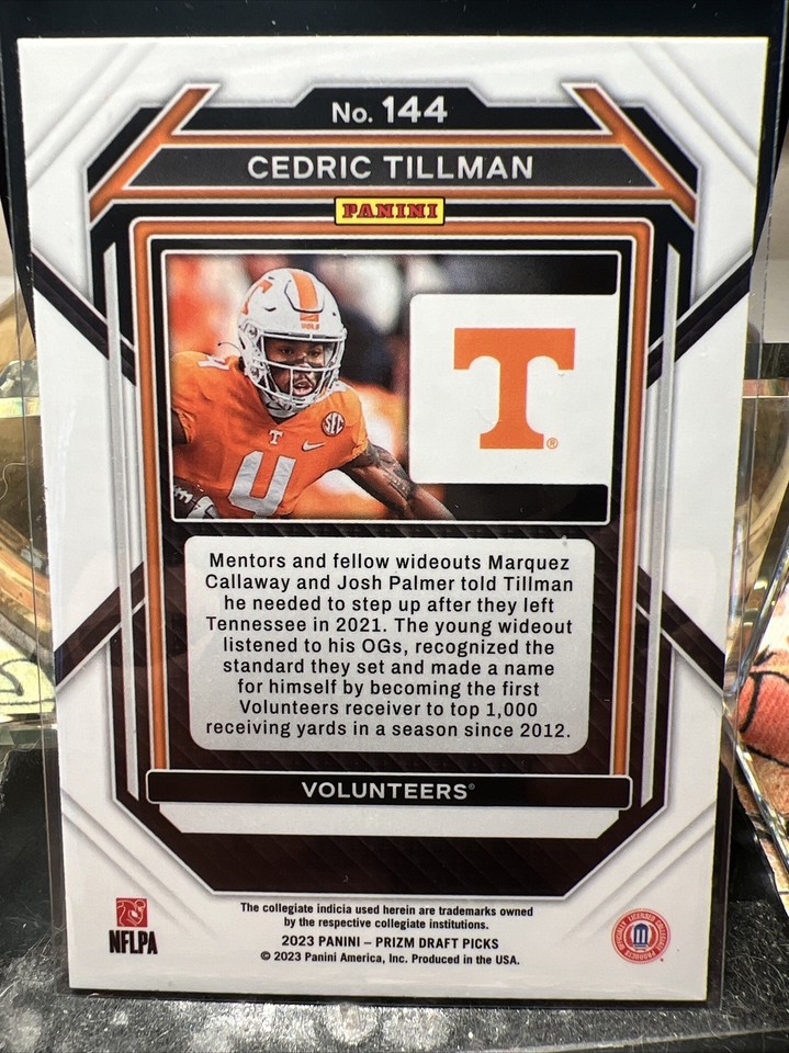 2023 Panini Prizm Draft Picks Football Cedric Tillman Rookie Base Card ...