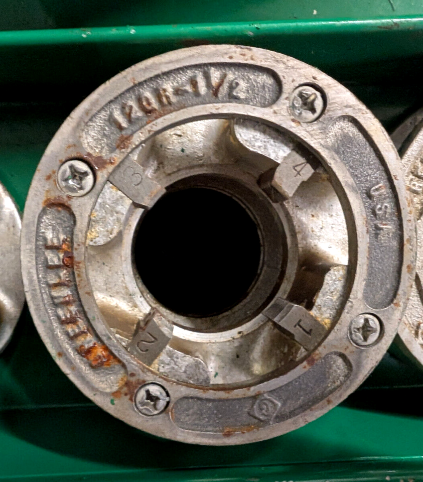 Greenlee Pipe Threader Set 1/2"-2" NPT Man-Saver Aluminum Drop Head Set ...