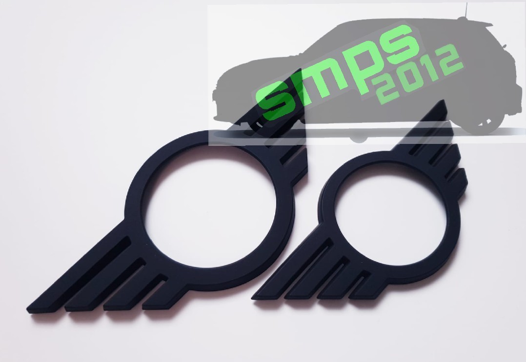 Mini F56, F57, F55 New LCI Badge covers Matte Black GEN 3 LCi 2018 JCW ...