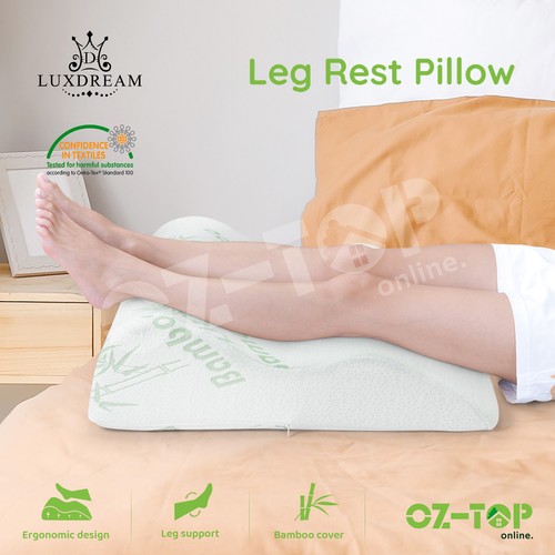 Bed Wedge Pillow Leg Rest Raiser Ergonomic Support Cushion Sleep Bamboo ...