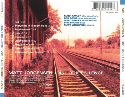 MATT JORGENSEN + 451 QUIET SILENCE NEW CD 805558240126| eBay