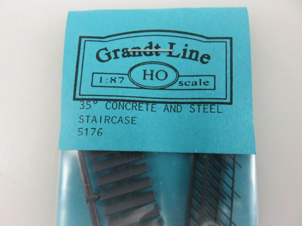 Grandt Line 35° CONCRETE & STEEL STAIRCASE HO Scale Kit 5176 NEW Old ...
