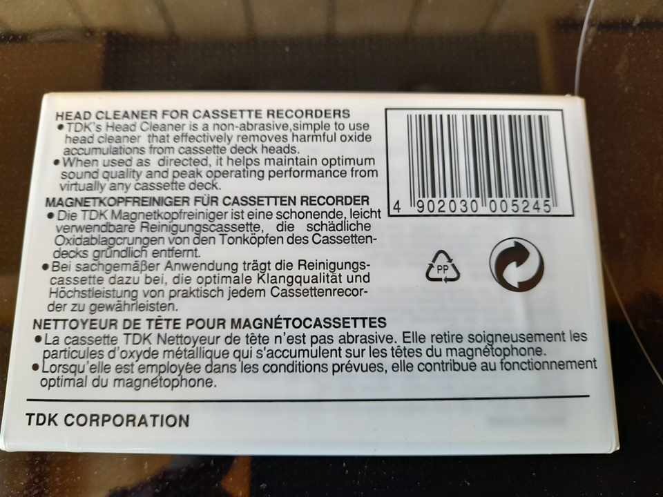TDK Head Cleaner Audio Cassette Reinigungscassette OVP NEU! | eBay.de