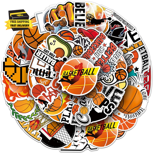Sports - Basketball Stickers, 50Pcs Basketball Player Coach Vinyl ...