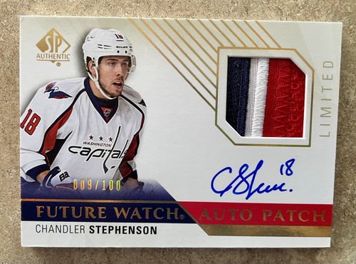 CHANDLER STEPHENSON 2015-16 SP AUTHENTIC FUTURE WATCH ROOKIE PATCH AUTO ...