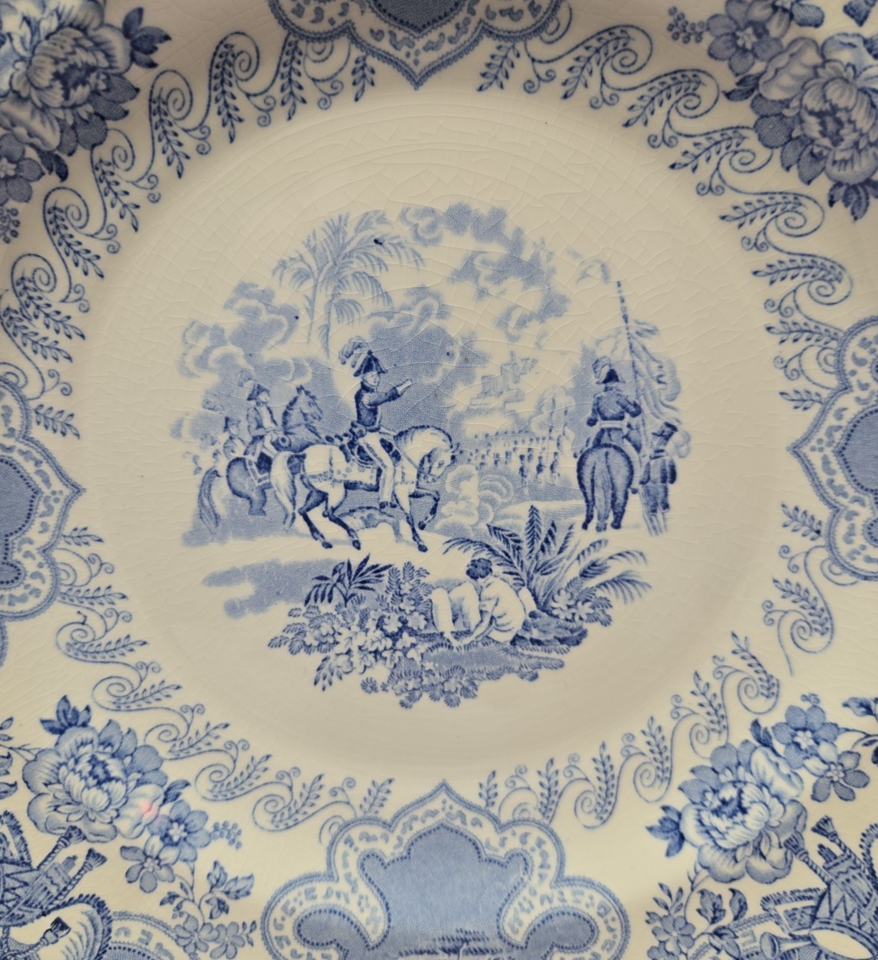 STAFFORDSHIRE TEXIAN CAMPAIGNE Authenic Reproduction Plate Mottahedeh ...
