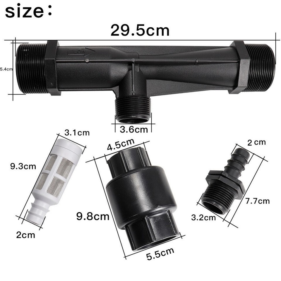Venturi Fertilizer Injector Device for Water Tube Irrigation and ...