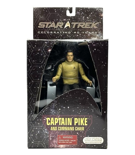 2006 Star Trek Captain Pike and Command Chair New Force Figure Art ...