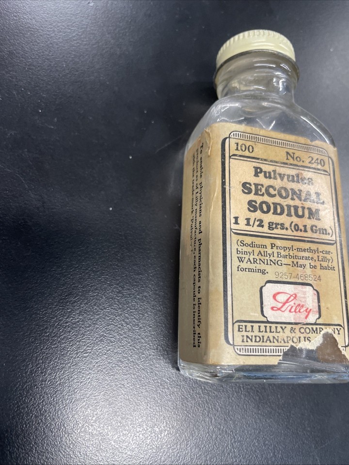 vintage eli lilly bottle Seconal Sodium No. 240 | eBay