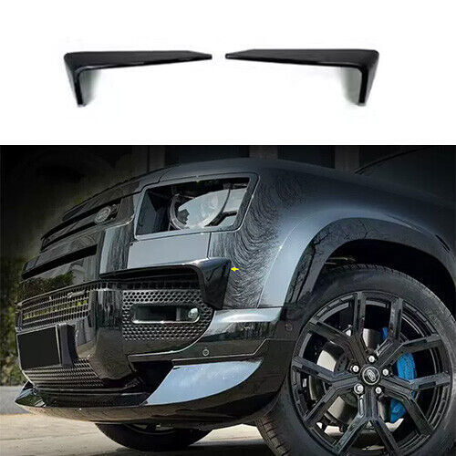 >Glossy Black Front Bumper Lip For Land Rover Defender 2020-23 Splitter ...