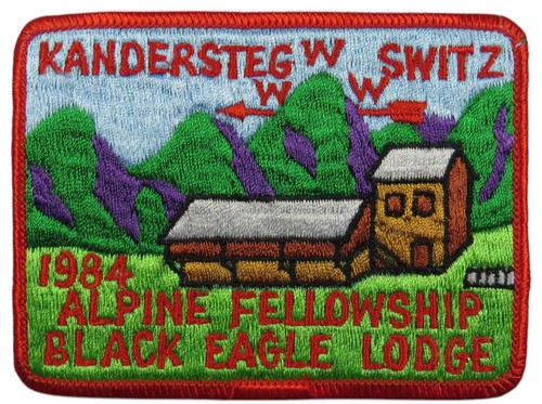 Black Eagle Lodge 482 Transatlantic GE 1984 Fellowship Patch RED Bdr ...