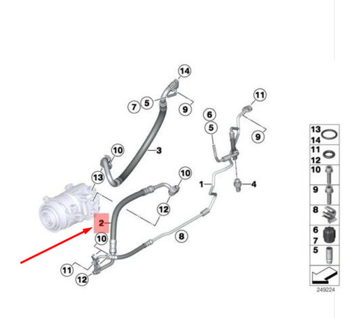 NEW BMW X3 F25 PRESSURE HOSE ASSEMBLY 64539228235 9228235 OEM | eBay