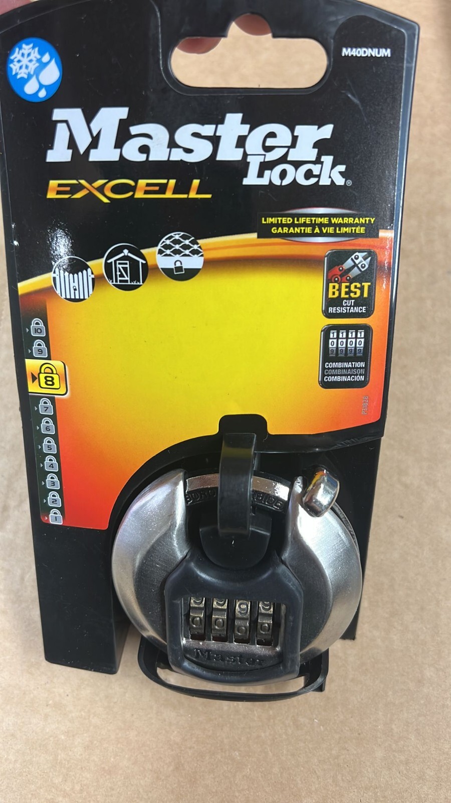 MASTER LOCK Heavy Duty Padlock Combination Stainless Steel Outdoor 70MM ...