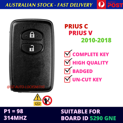 For Toyota Prius-V Prius-C Prado 150 smart key black two button 2009 ...