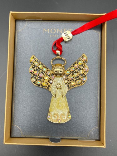 2017 Monet Collector Holiday Christmas Ornament Jeweled Angel New in ...