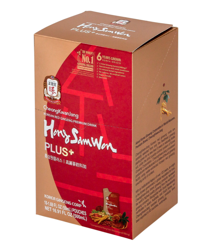 Hong Sam Won Plus Korean Red Ginseng Premium Drink Pouches 10/20/30 x ...