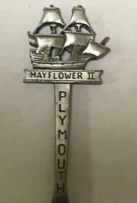 Mayflower II Plymouth Massachusetts Pewter Vintage Souvenir Spoon ...