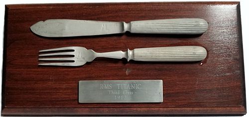 Titanic Gifts. Mounted Knife & Fork (Third Class Set) | eBay