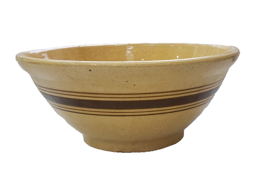 Early Vintage Antique Brown Banded Yellow Ware 12" X 5” Mixing Bowl | eBay