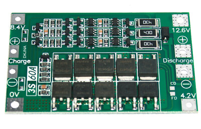 3S 60A 12V Li-ion Lithium Battery BMS Module 18650 Protection Board ...