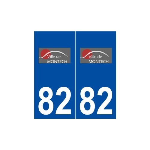 82 Montech logo autocollant plaque stickers ville | eBay