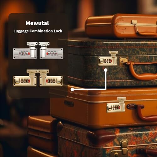 2 Pcs Luggage Suitcase Combination Lock for Toolbox Vanity Case Hasp ...