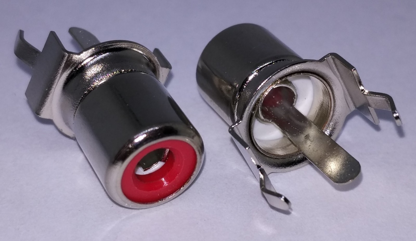 Red PCB Mount RCA AV Vertical Single Female Jack Socket Connector Audio ...