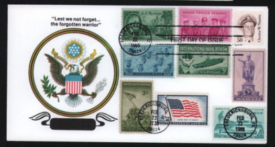 US FDC 1985 Military Multi-Stamp Admiral Chester W. Nimitz First Day 9 ...