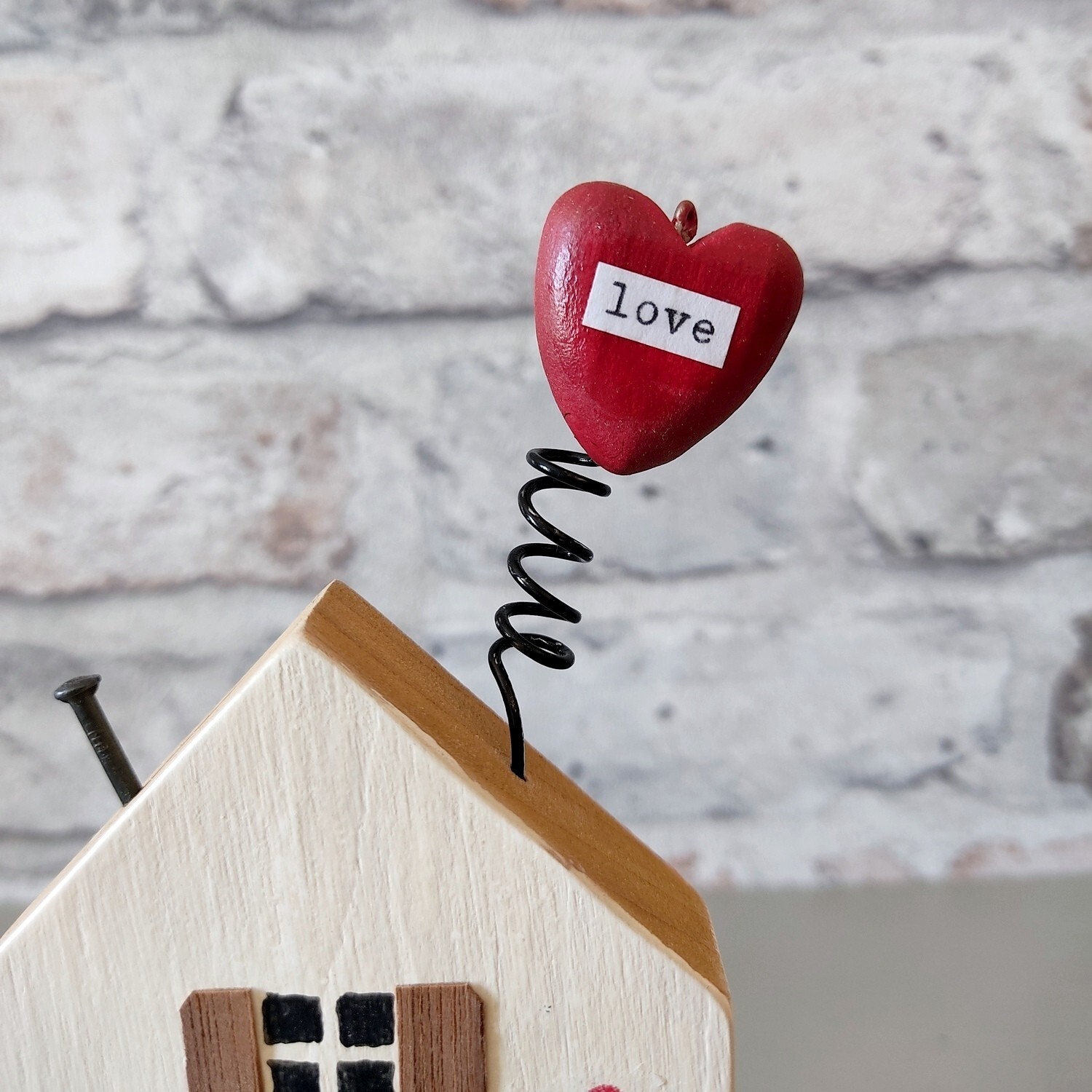 Wooden Mini Hous for Shelf Decor. Miniature Village. Handmade House ...