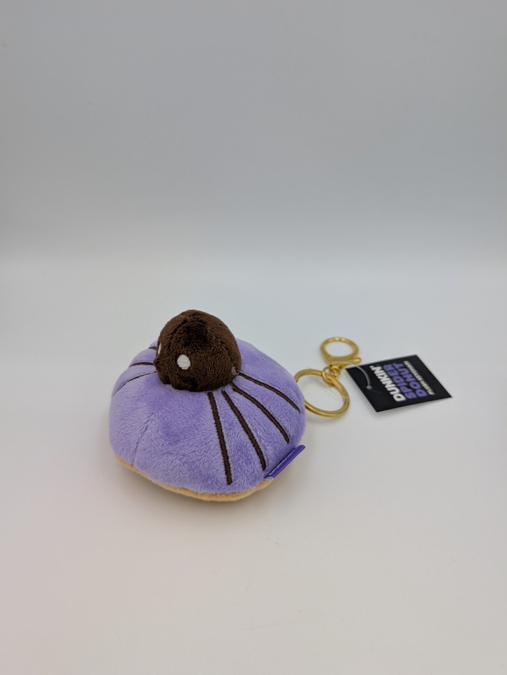 Dunkin Spider Donut Plush Keychain + Straw Buddy 2025 Halloween Limited ...