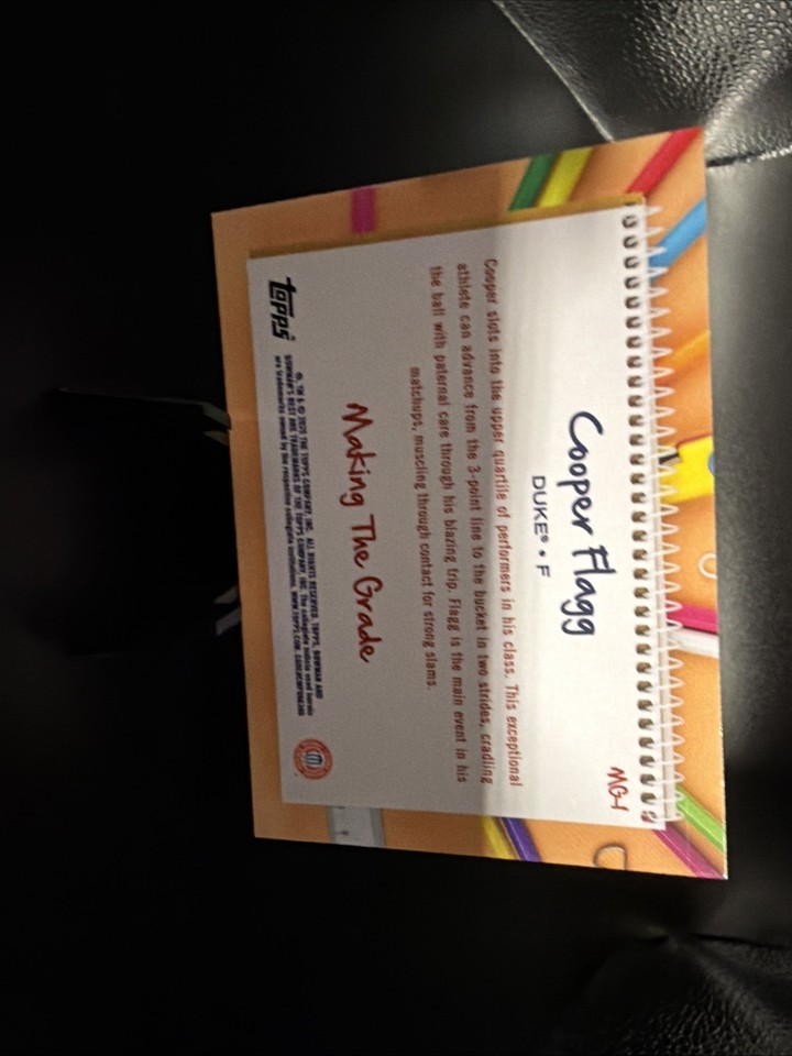 2024-25 Bowman University Best -Making the Grade Cooper Flagg Shimmer ...