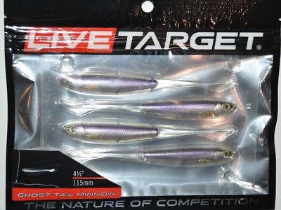 koppers live target ghost tail minnow 4.5" silver purple | eBay