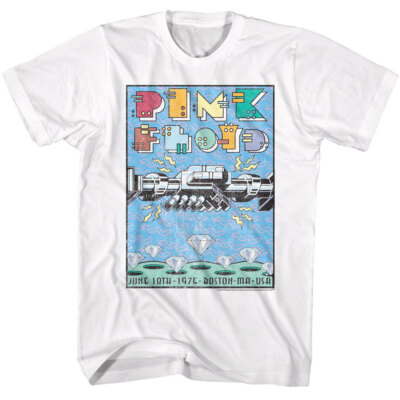 Pink Floyd June 18th 1975 Boston MA USA Men's T Shirt Psychedelic Music ...