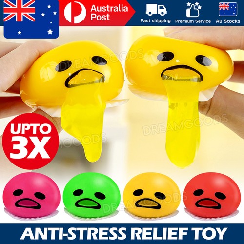 Squishy Yolk Puking Egg Yellow Goop Squeeze Ball Anti-Stress Relievers ...