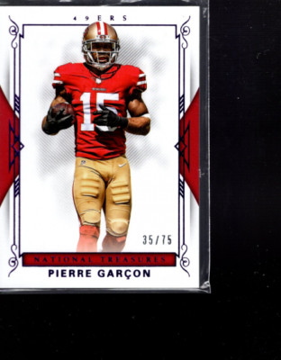 A7956- 2017 Panini National Treasures Violet #80 Pierre Garcon / 75 ...
