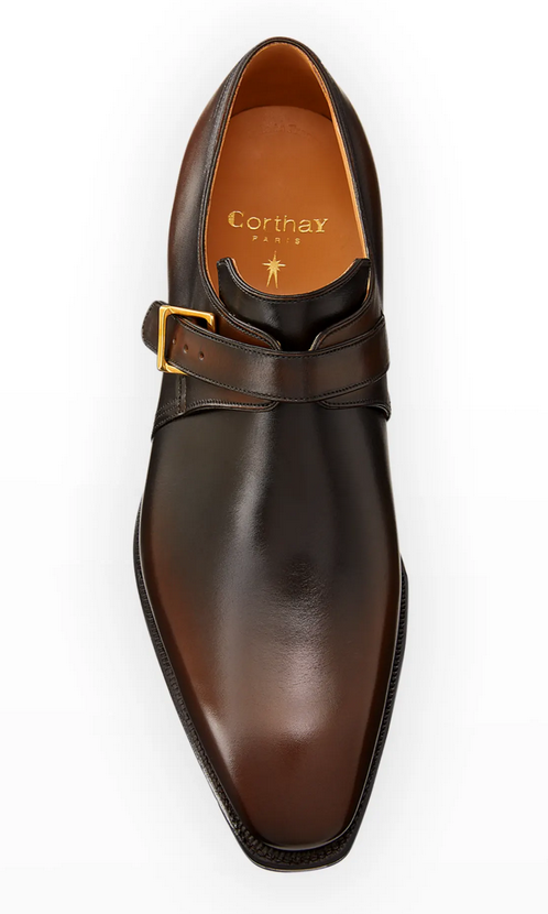 NIB $1895 Corthay Monkstrap Arca Buckle Pullman Leather Dress Shoes ...