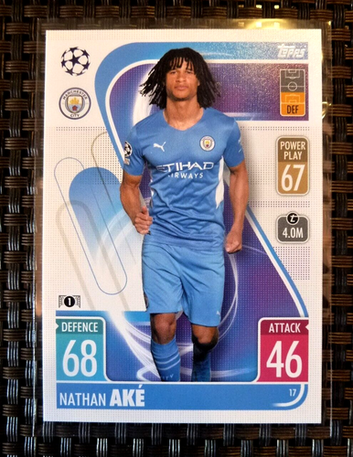 Topps Match Attax Card / UCL / 2021 - 22 : NATHAN AKE / MANCHESTER CITY ...