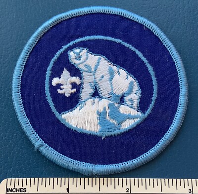 Vintage POLAR BEAR Boy Scouts of America PATCH Generic BSA Winter Camp ...